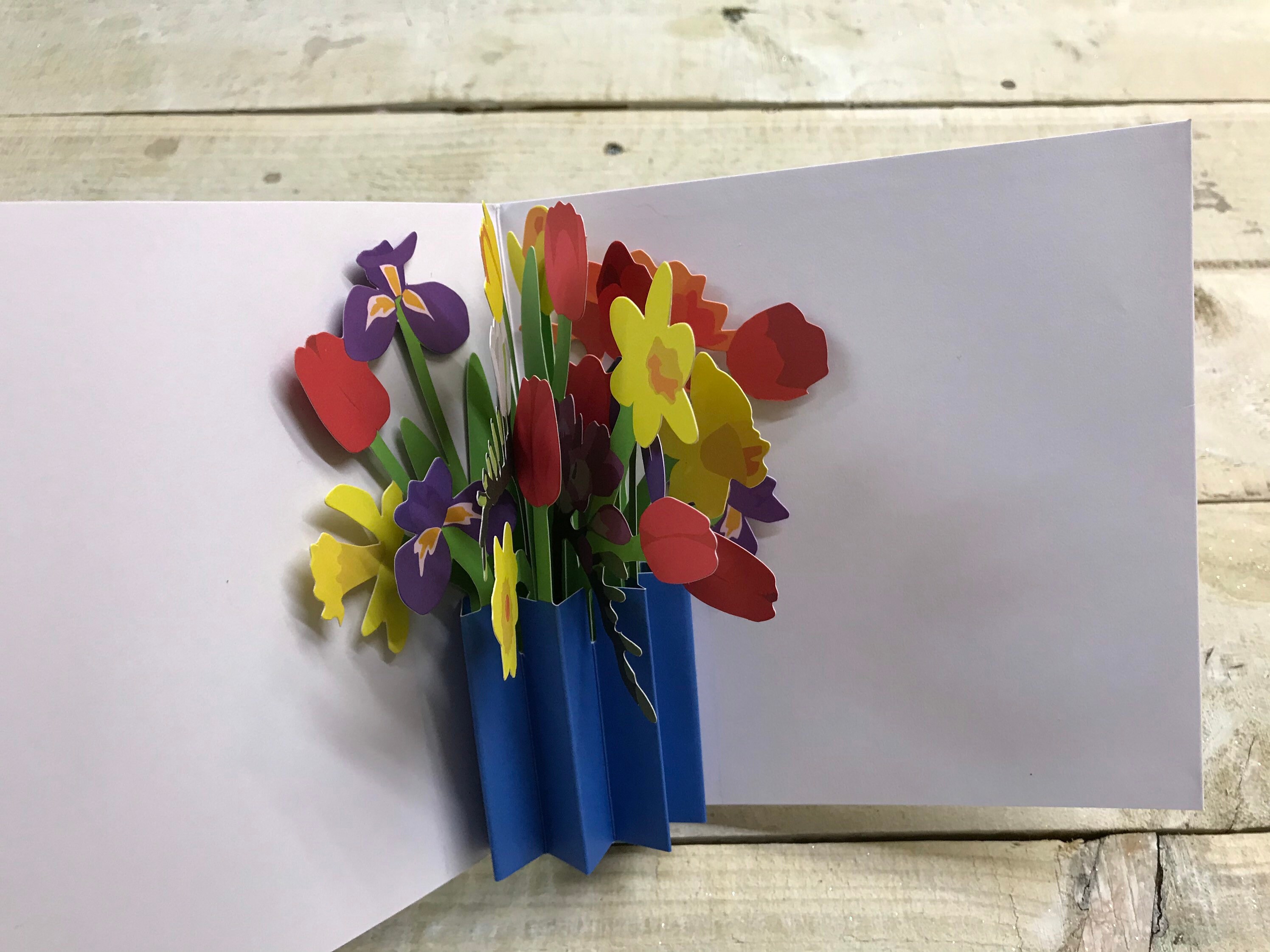 Pop up Card Bouquet of Flowers in a Vase Design by 2totango - Etsy UK