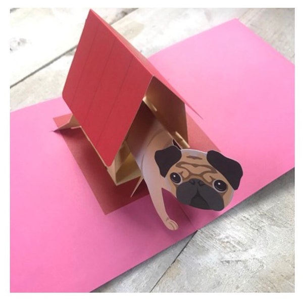 Pug Card - Etsy