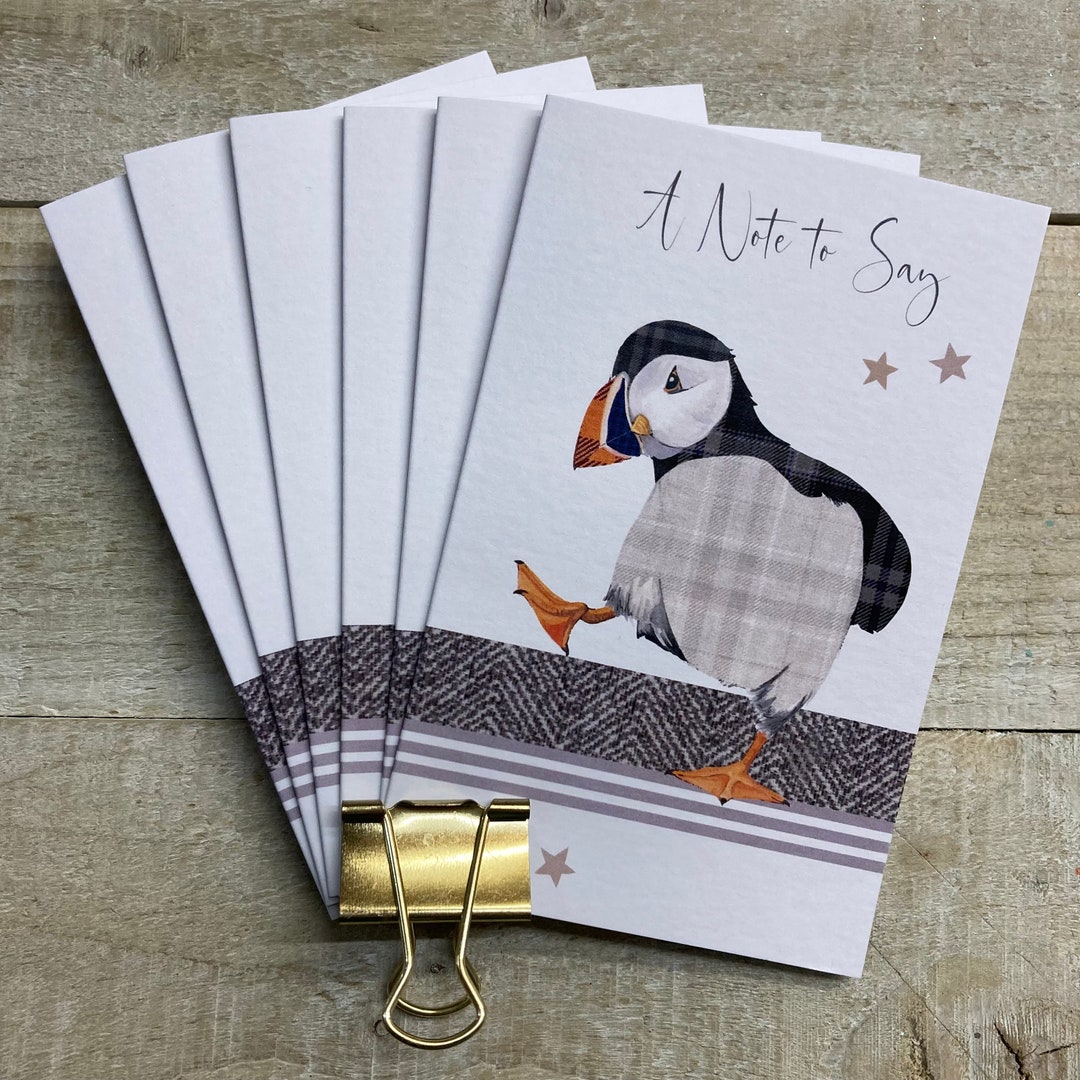 Highland Cow, Puffin, Westie, Scottie Dog, Stag Note Cards for Friends ...
