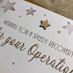 Speedy Recovery After Your Operation, Get Well Soon Handmade Card - Get ...