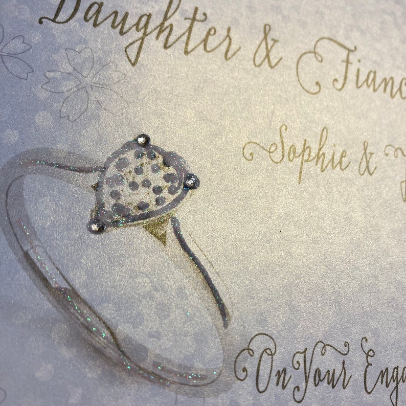 Daughter & Fiancé Engagement Card Engagement Ring Design - Etsy