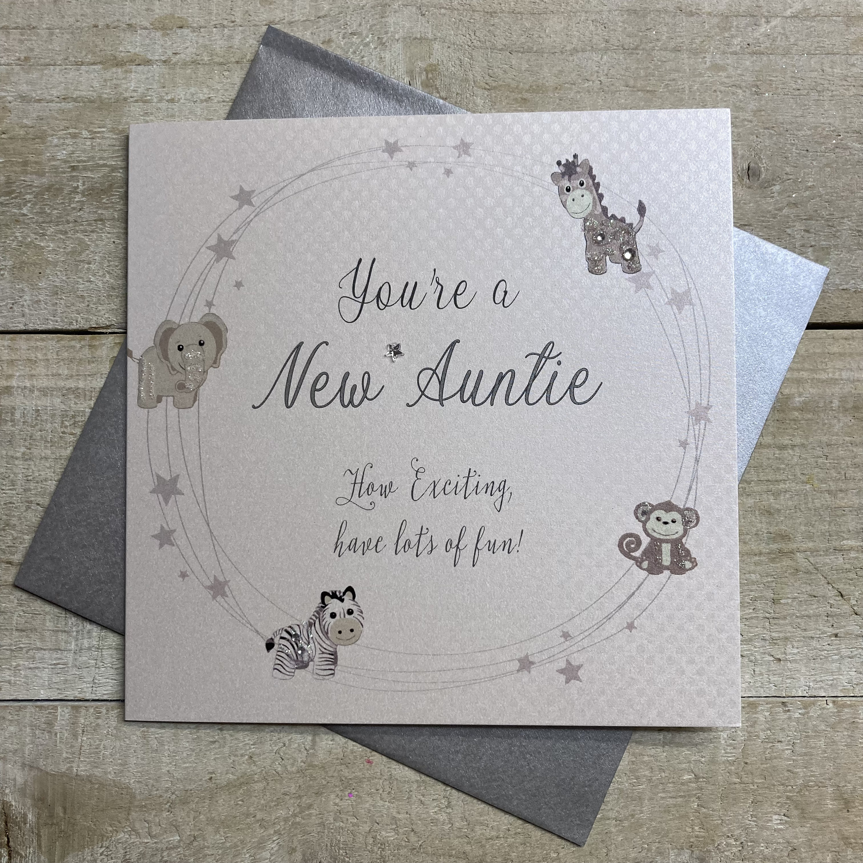 You’re a New Auntie & Uncle Handmade Card- New Baby Card ...
