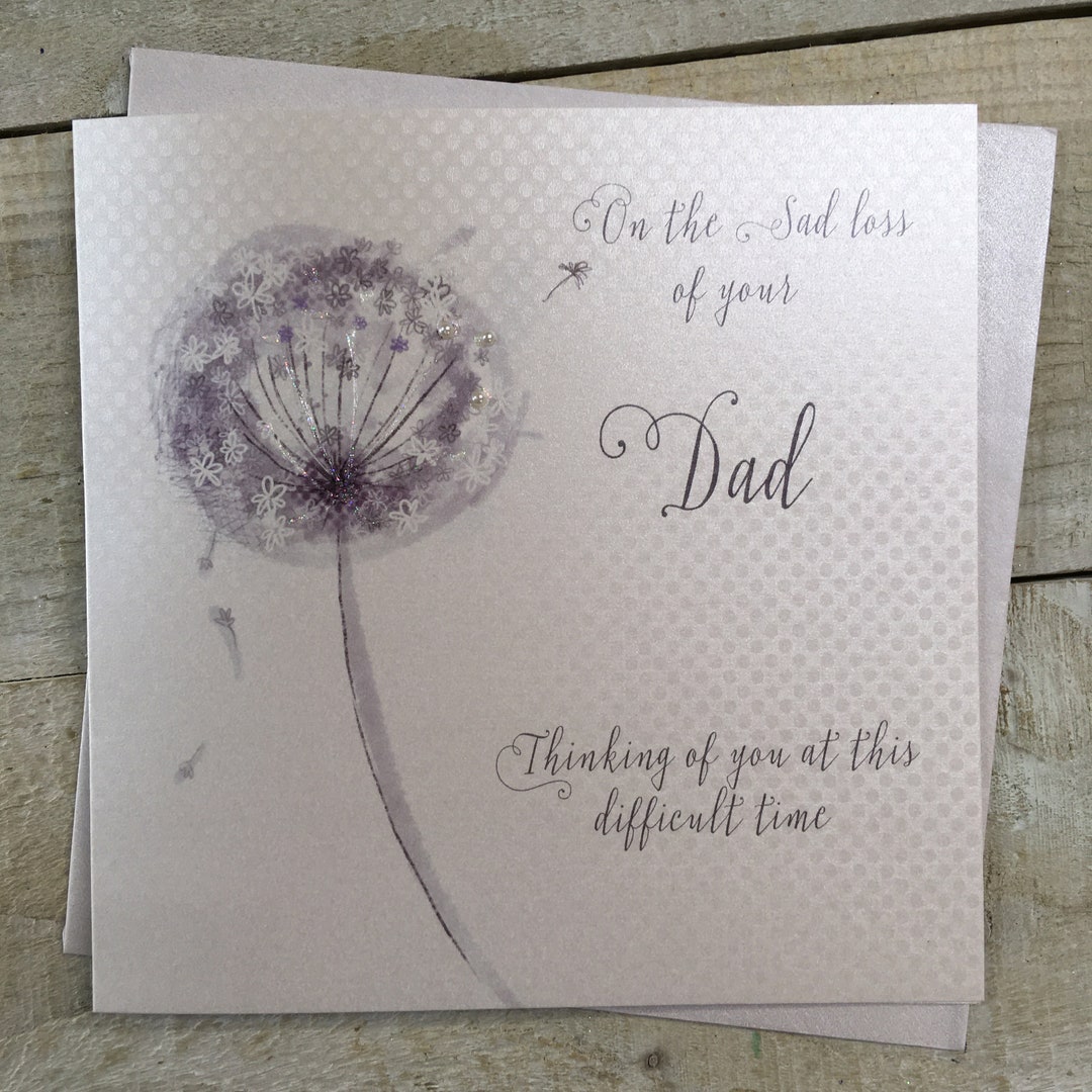 Sympathy Card Loss of Dad Husband Dandelion Sympathy - Etsy
