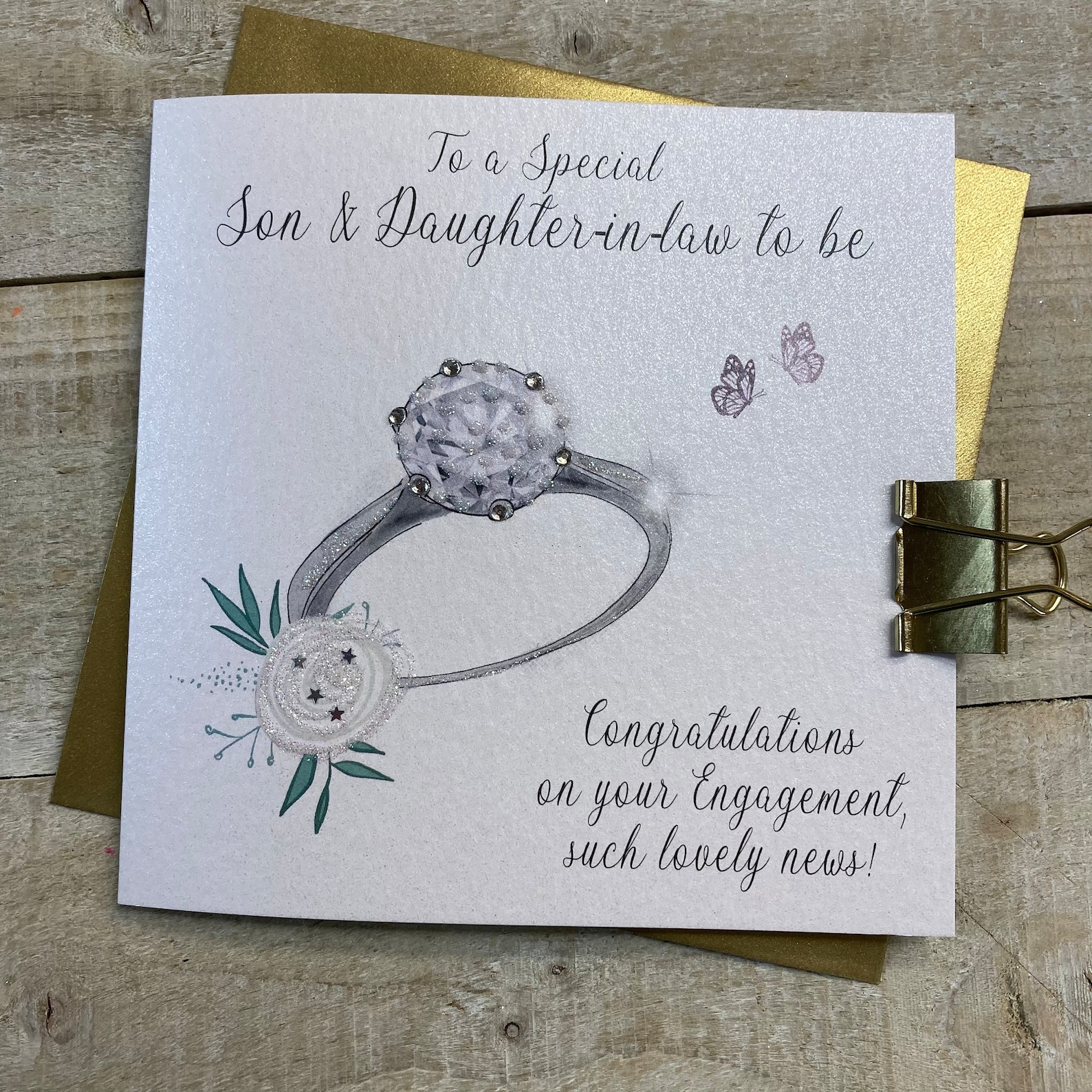 Daughter & Fiancé Handmade Engagement Card Son Brother - Etsy