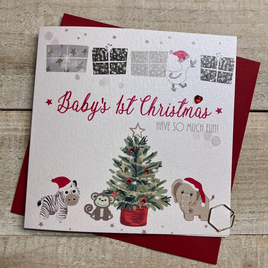 1st First Christmas Handmade Card Daughter, Son, Granddaughter ...