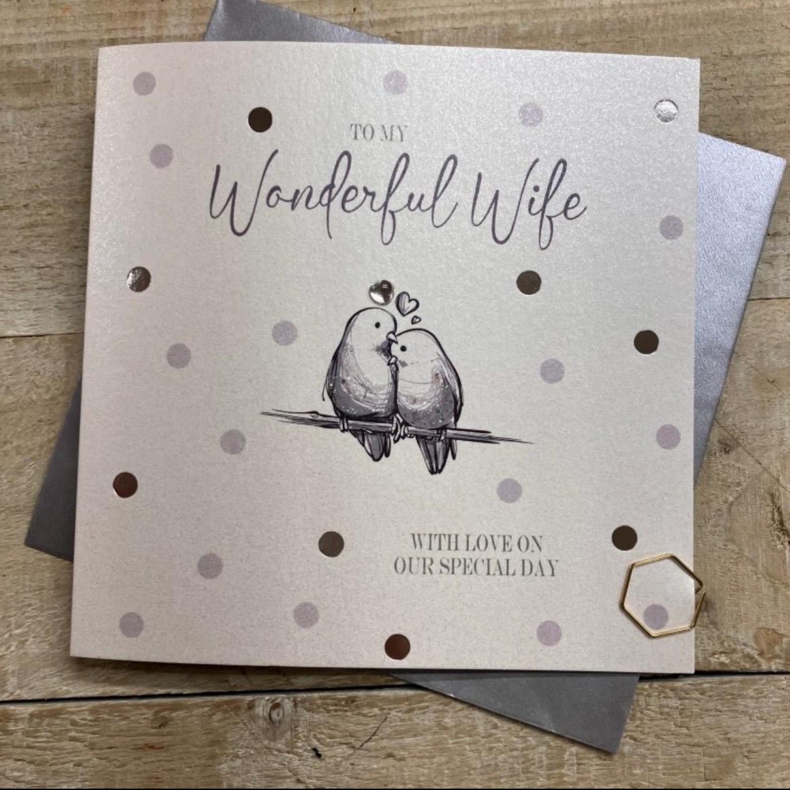 Wife Anniversary Handmade Card - Special, Bespoke, Amazing, the Best ...