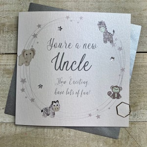 Youre a New Auntie & Uncle Handmade Card New Baby Card Congratulations ...