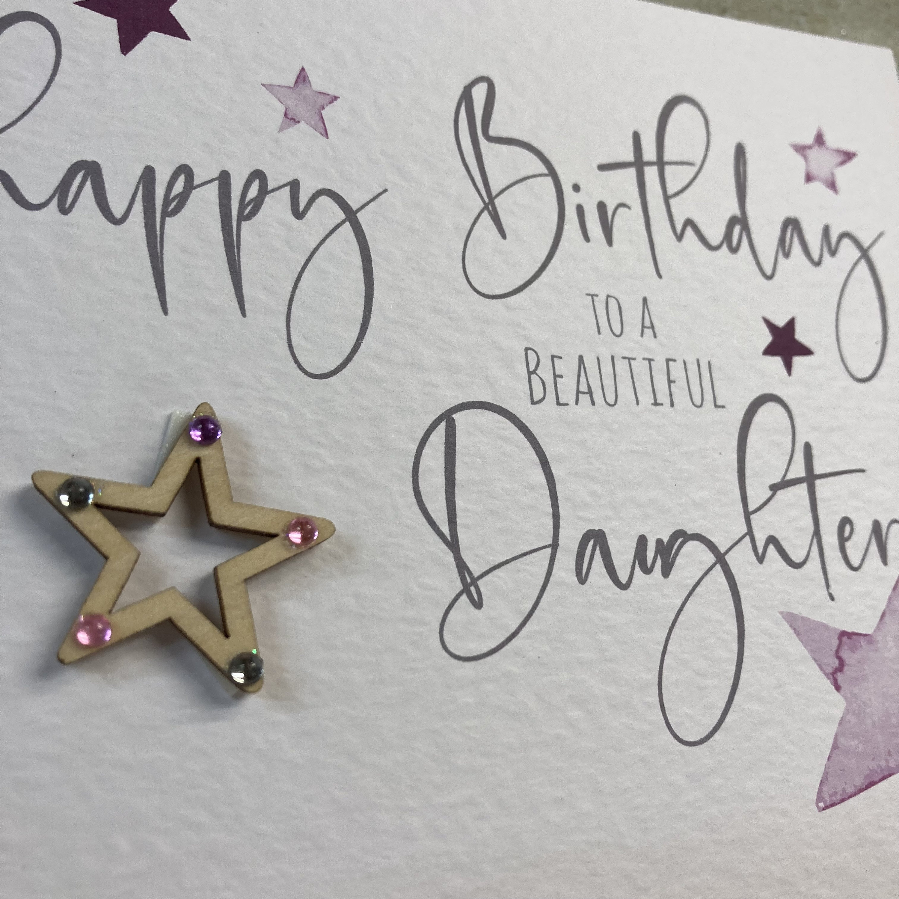 Daughter Birthday Card Handmade Special Card Stars | Etsy