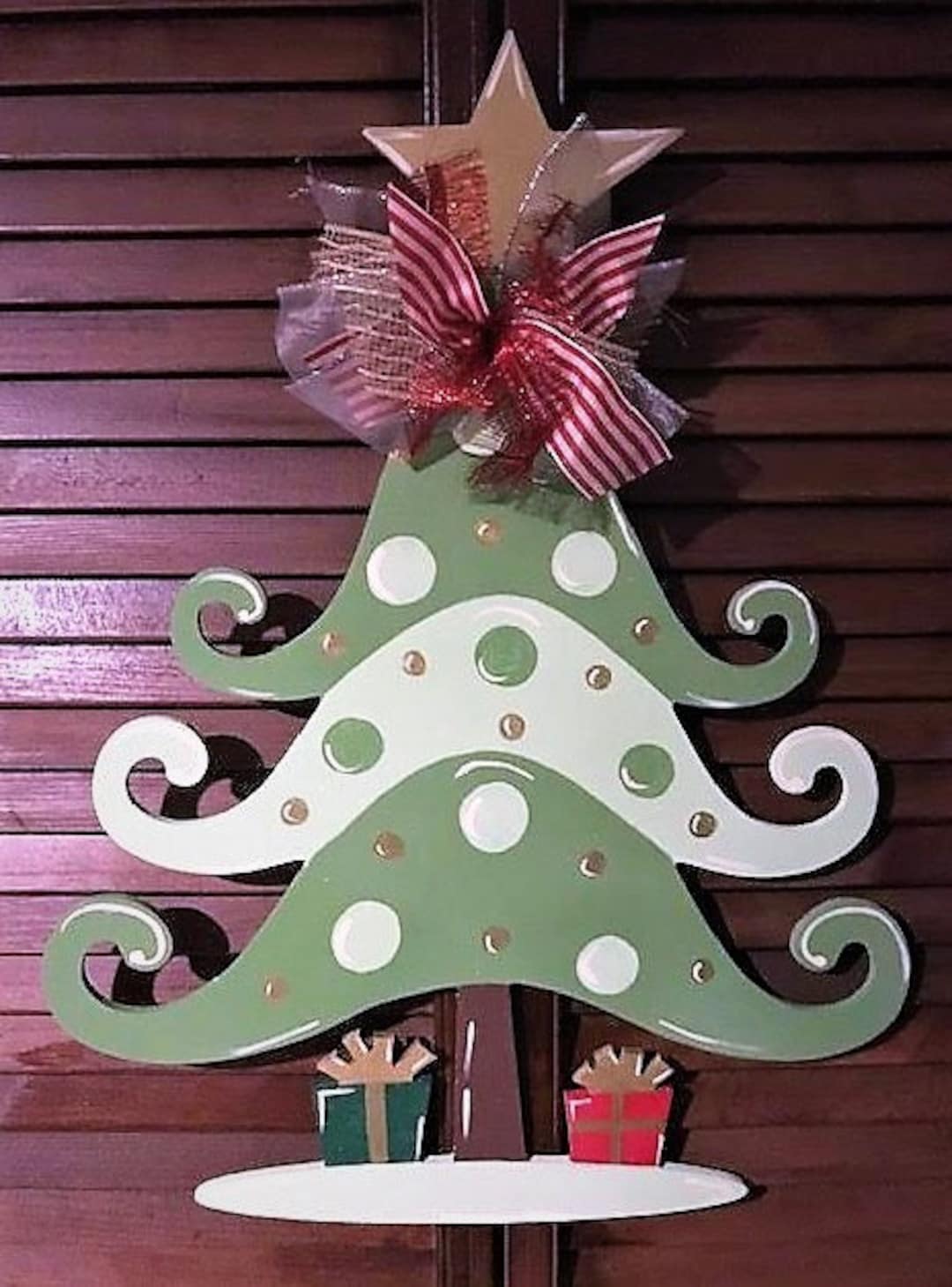 Christmas Tree Door Hanger Christmas Tree Door Decoration - Etsy