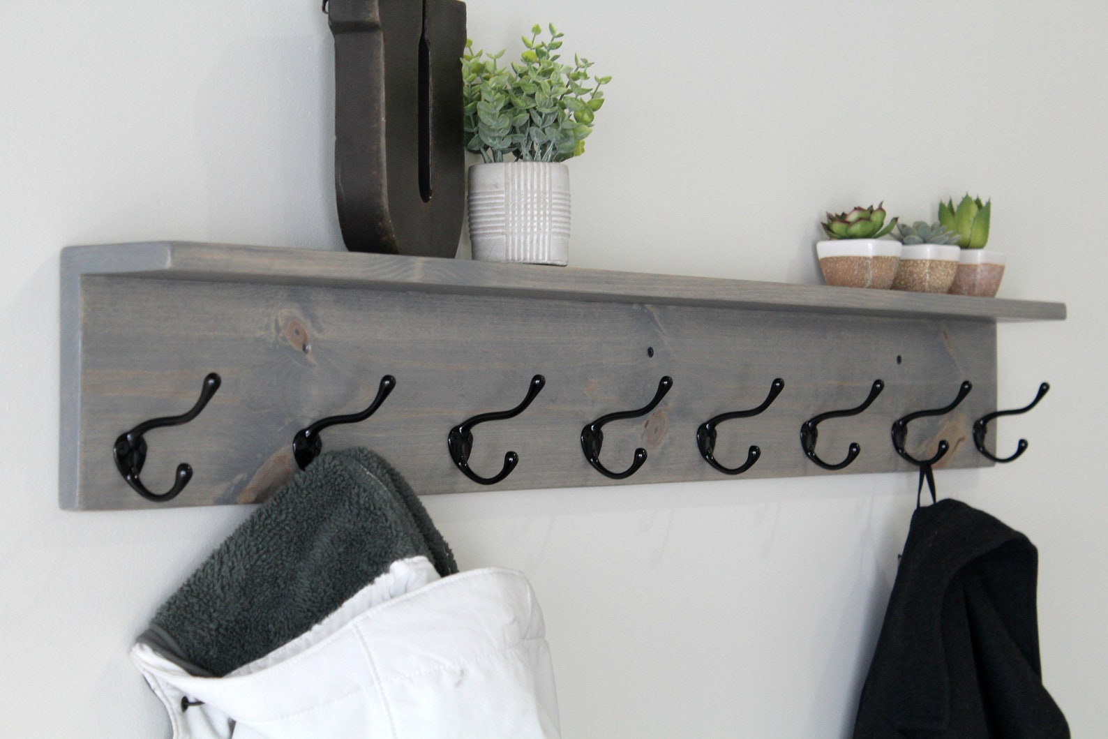 Coat Rack Shelf Wall Coat Rack With Shelf Coat Rack Wall - Etsy