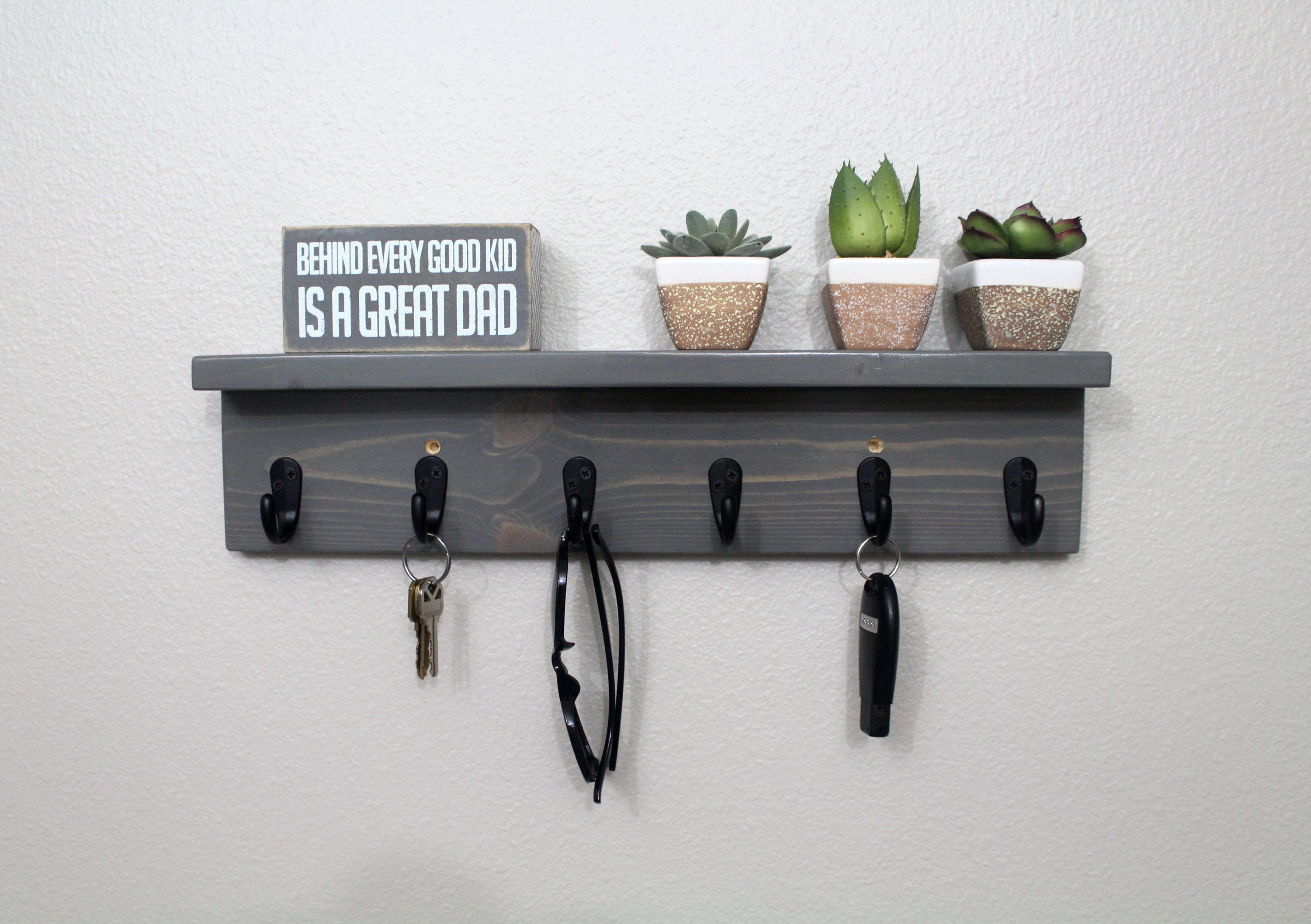 Key Holder Shelf Key Holder for Wall Key Holder With Shelf - Etsy