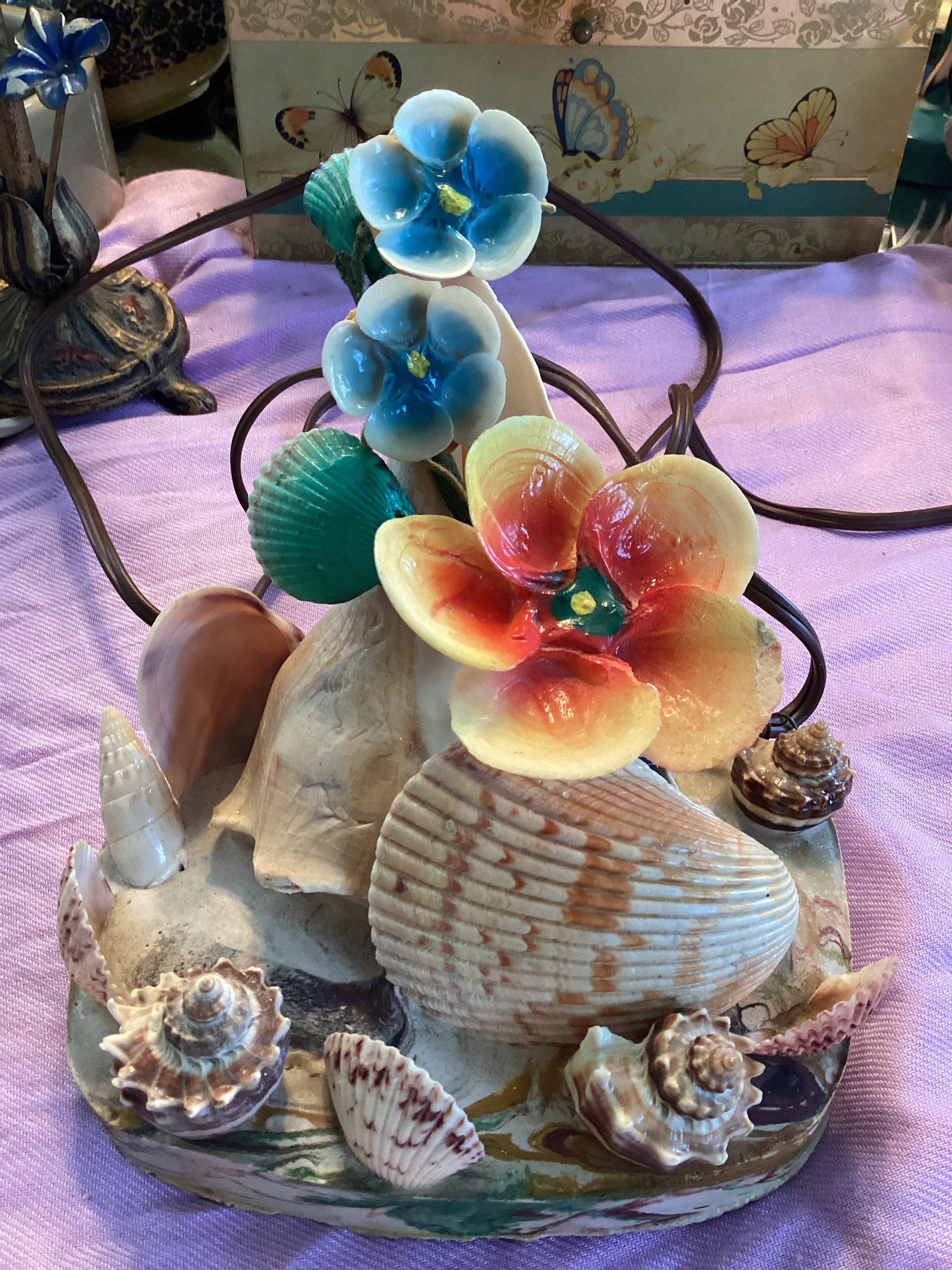 Vintage Sea Shell Lamp Vintage Shell Lamp Vintage Sea Shell - Etsy