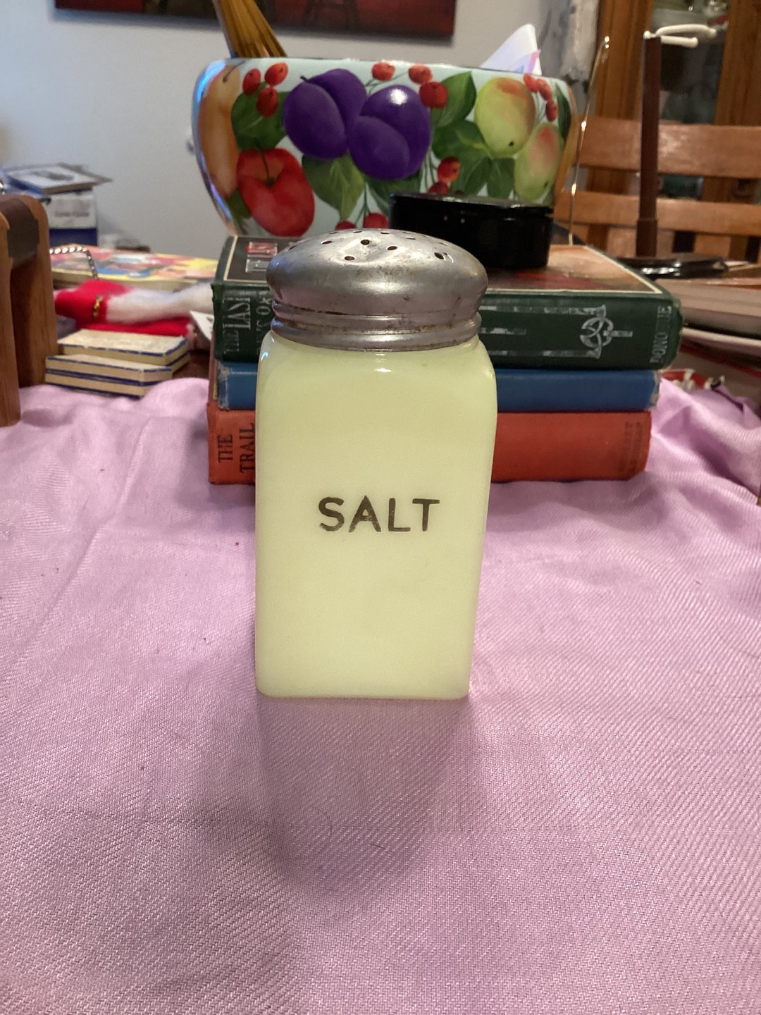 Mckee Seville Yellow Glass Salt Shaker, Mckee Seville Yellow Glass ...