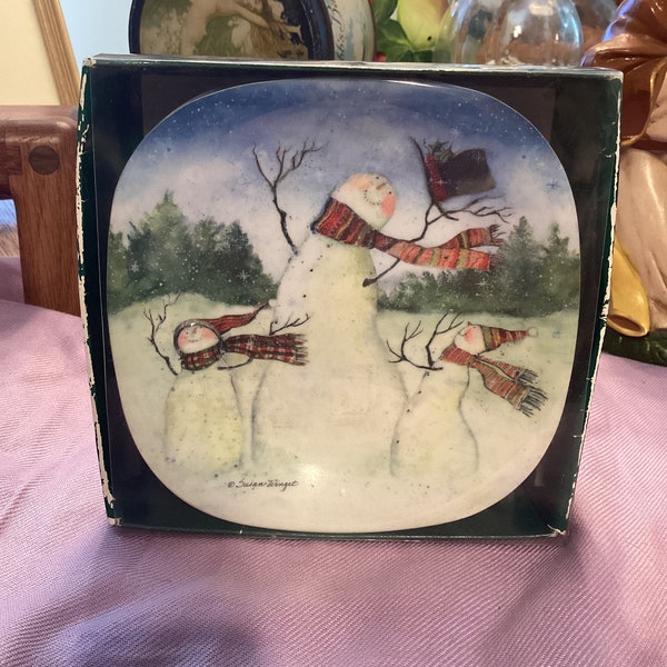 Snowman Christmas Dishes Susan Winget - Etsy Snowman Christmas Dishes Susan Winget - Etsy