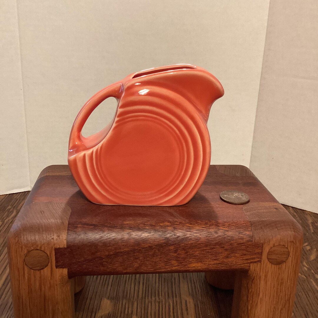Vintage Fiestaware Mini Disk Pitcher, Fiestaware Persimmon Mini Disc ...