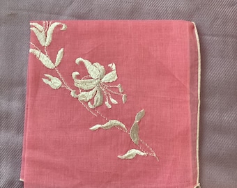 Beautiful Vintage Pink and Purple Flowered Handkerchiefs - Etsy