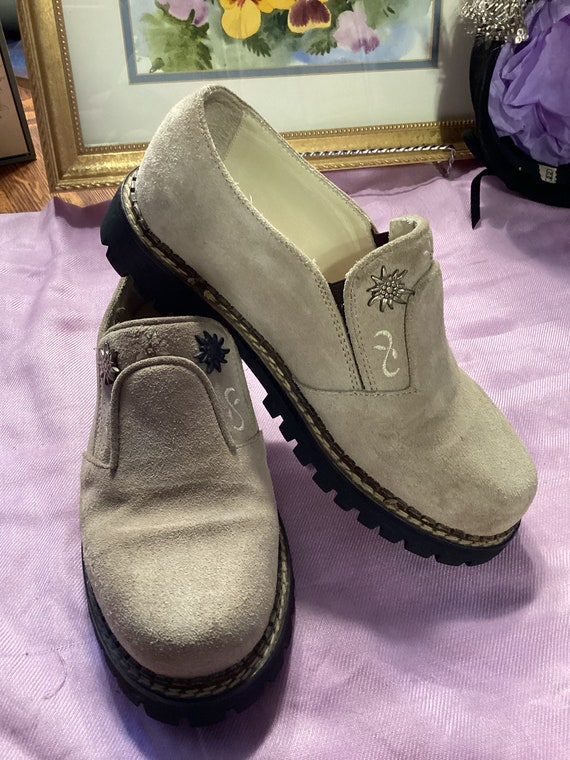 1990 Grier Wally brown suede loafers, suede Geier Wal… - Gem