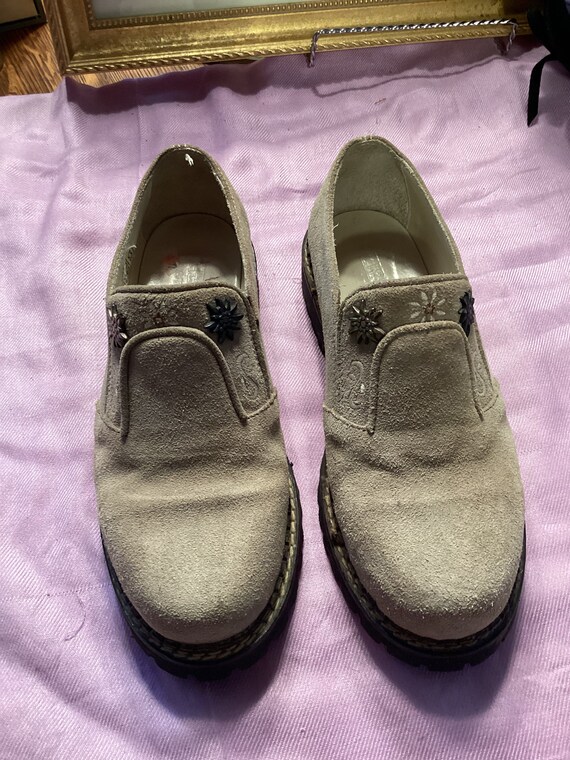 1990 Grier Wally brown suede loafers, suede Geier Wal… - Gem