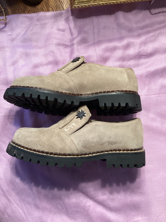 1990 Grier Wally brown suede loafers, suede Geier Wal… - Gem