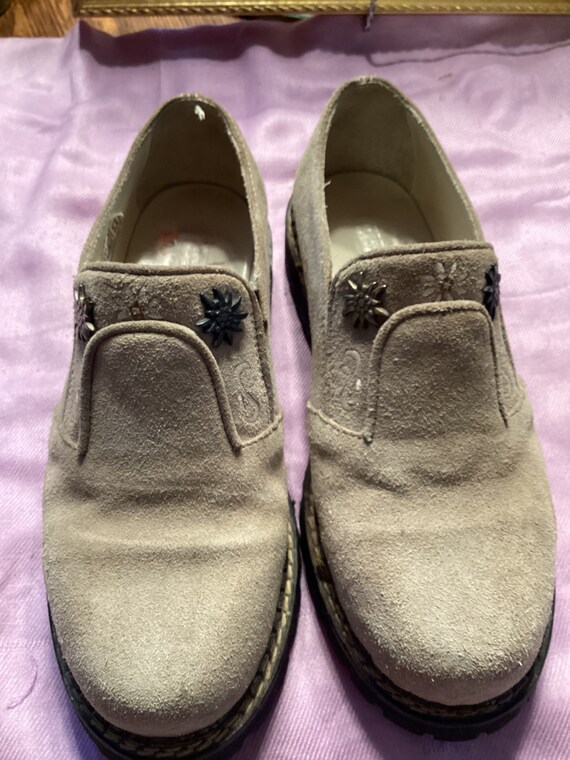 1990 Grier Wally brown suede loafers, suede Geier Wal… - Gem
