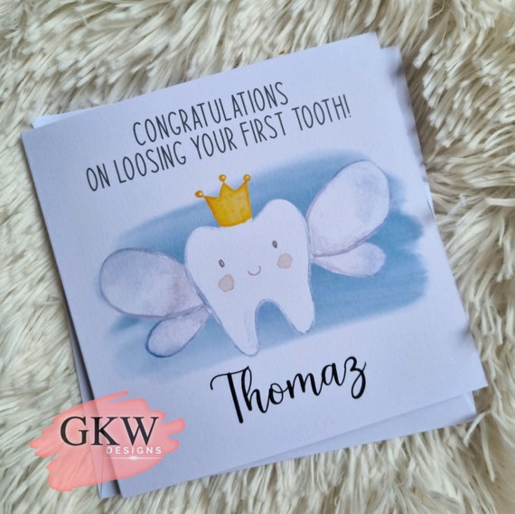 Personalised Congratulations on Losing Your First Tooth Card - Etsy