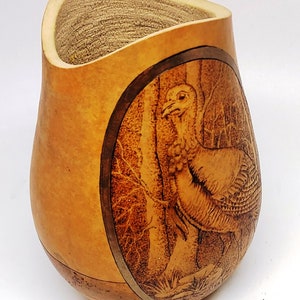 Tom Turkey Wood-burned and Dyed Art Gourd. - Etsy
