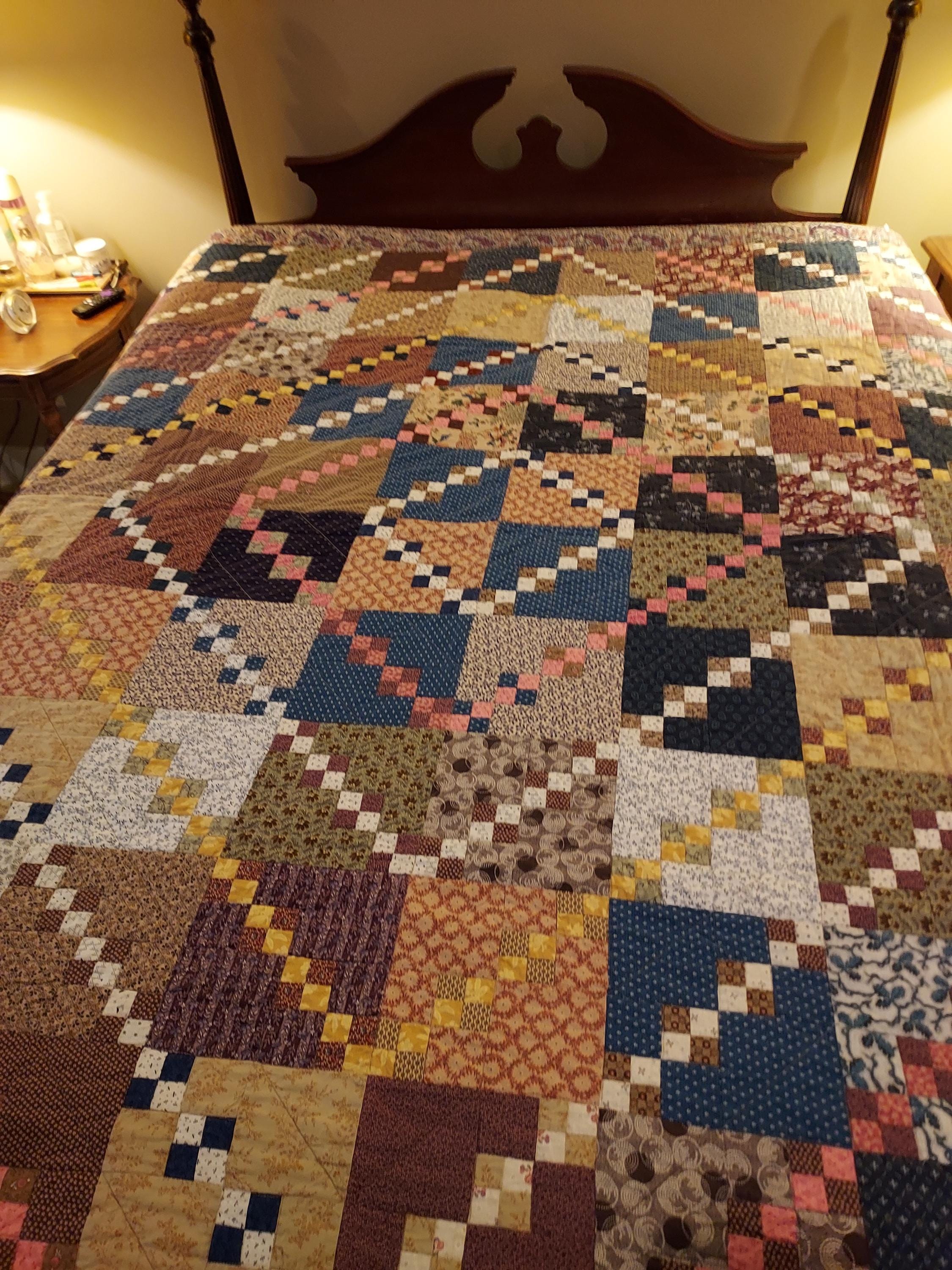 4 Patch Quilt, Reproduction Civil War Fabrics - Etsy