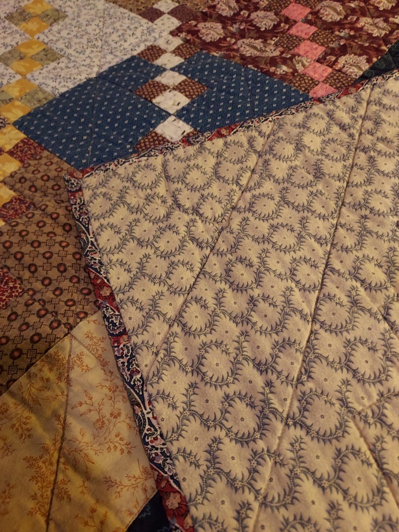4 Patch Quilt, Reproduction Civil War Fabrics - Etsy
