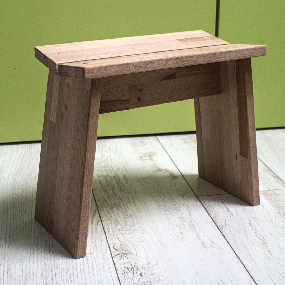 Stool for Children, Wooden Stool, Ergonomic Seat, Stool Has Seat Height ...