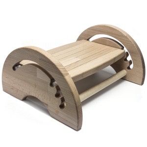Wooden Footstool - Adjustable | Footrest – Footstool | Beech | High ...
