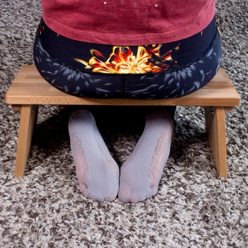 Meditation Bench Made of Wood Meditation Stool for Yoga | Etsy