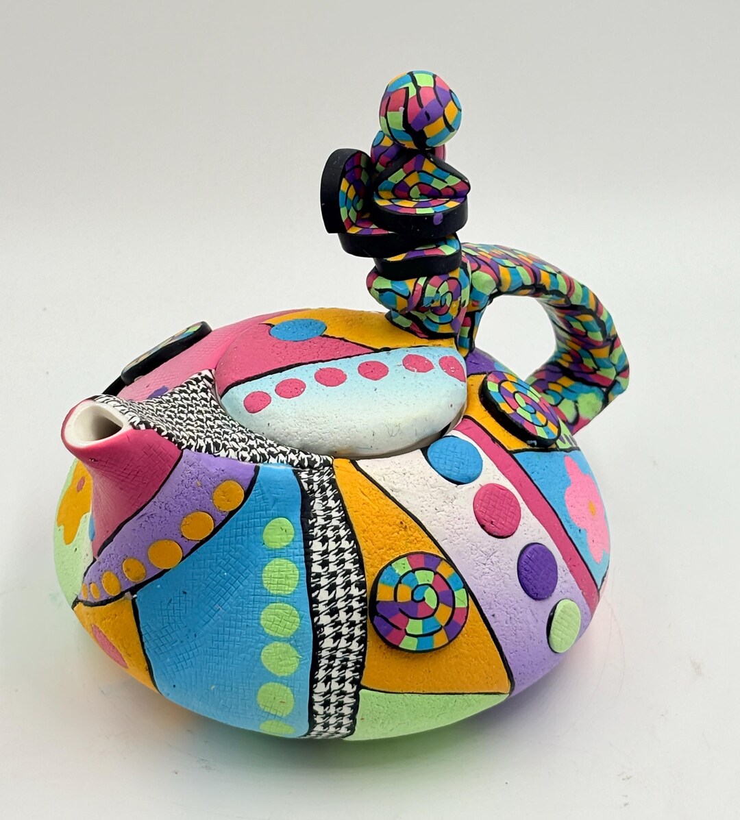 Whimiscal One of a Kind Teapot, Colorful and Functional as Well - Etsy