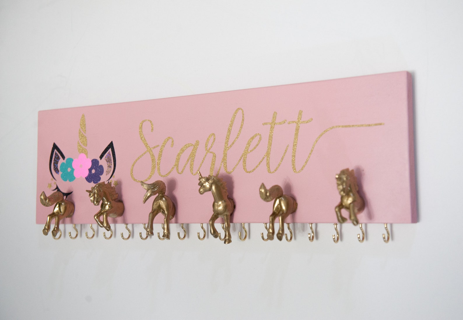 Little Girls Headband Holder Headband Rack Gold Unicorns | Etsy