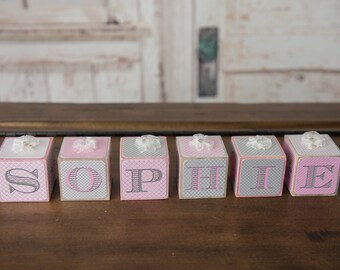 Baby Name Blocks - Etsy