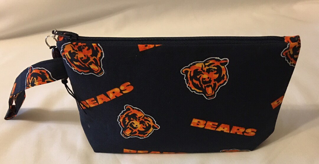 New Chicago Bears fabric pouch, Cosmetic bag, Blue and Orange, Sports ...