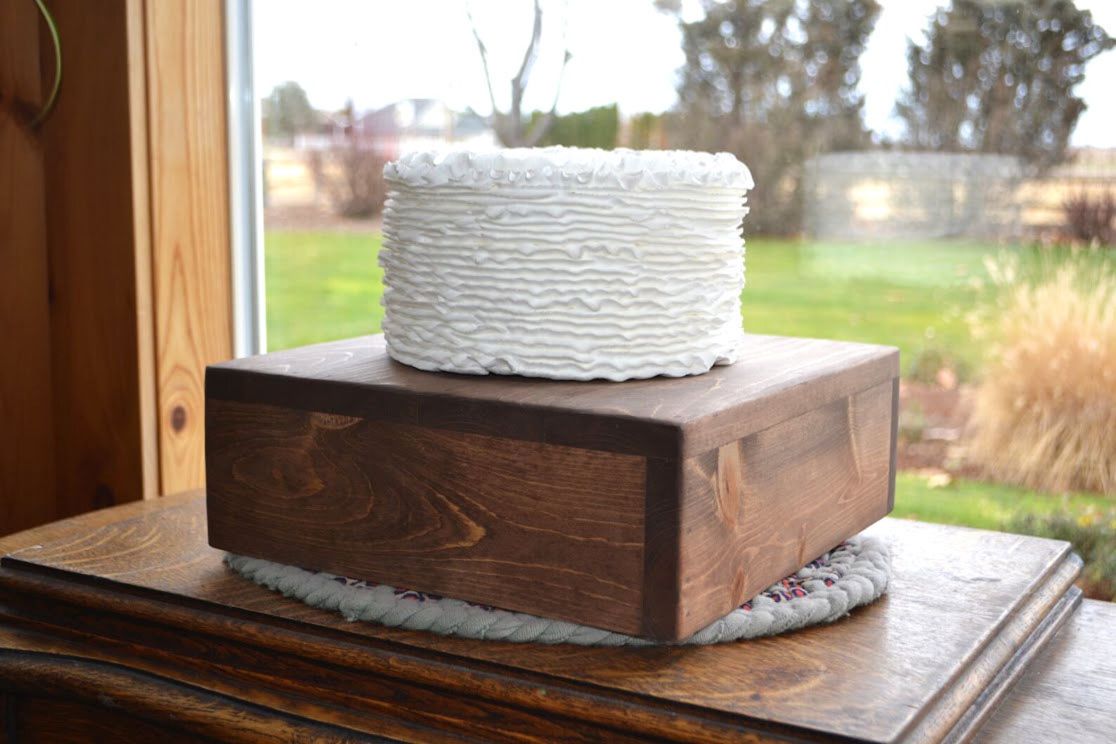 Wood Cake Stand Rustic Wedding Cake Stand Rustic Birthday - Etsy