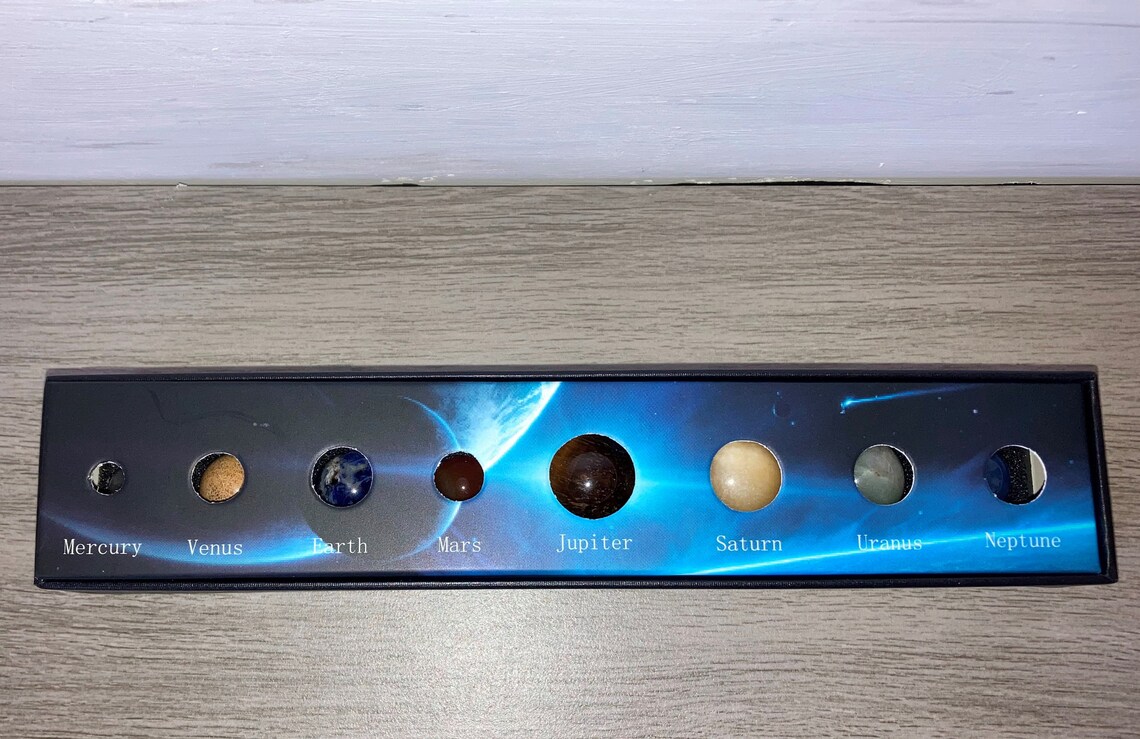 Mini Crystal Spheres Solar System in Gift Box // Crystal Planet Set ...