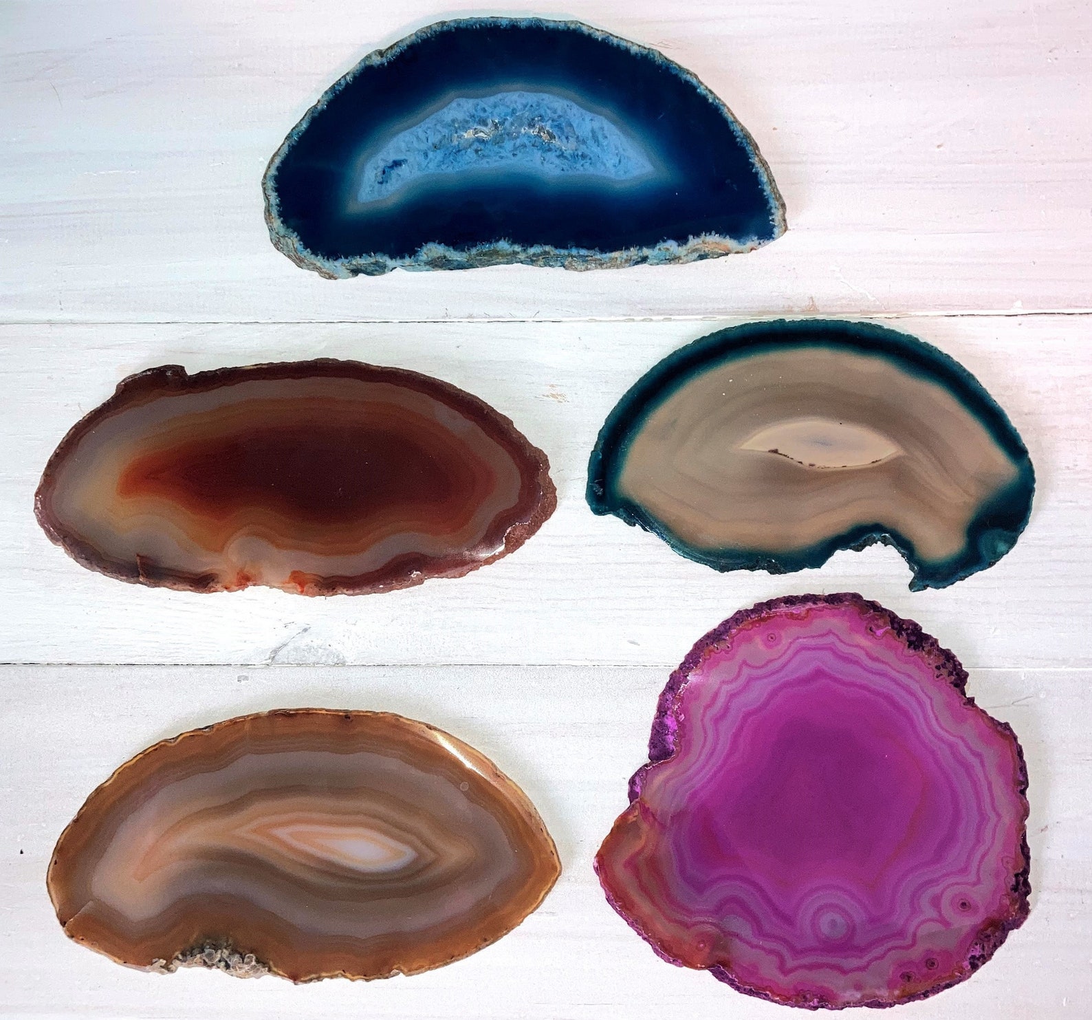 Geode Slices Geode Slab With Druzy Crystals Agate | Etsy