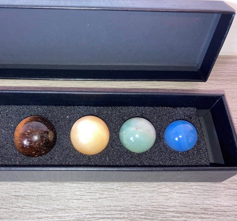 Mini Crystal Spheres Solar System in Gift Box // Crystal - Etsy