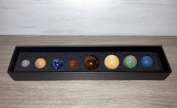 Mini Crystal Spheres Solar System in Gift Box // Crystal | Etsy
