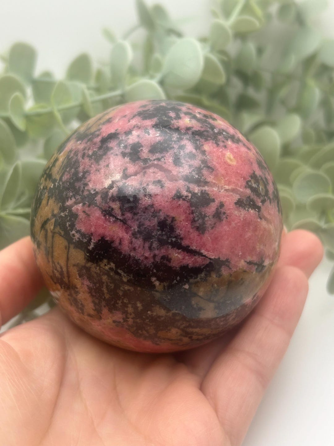 Rhodonite Sphere 76mm // Ball // Orb //healing// Natural // Chakra ...