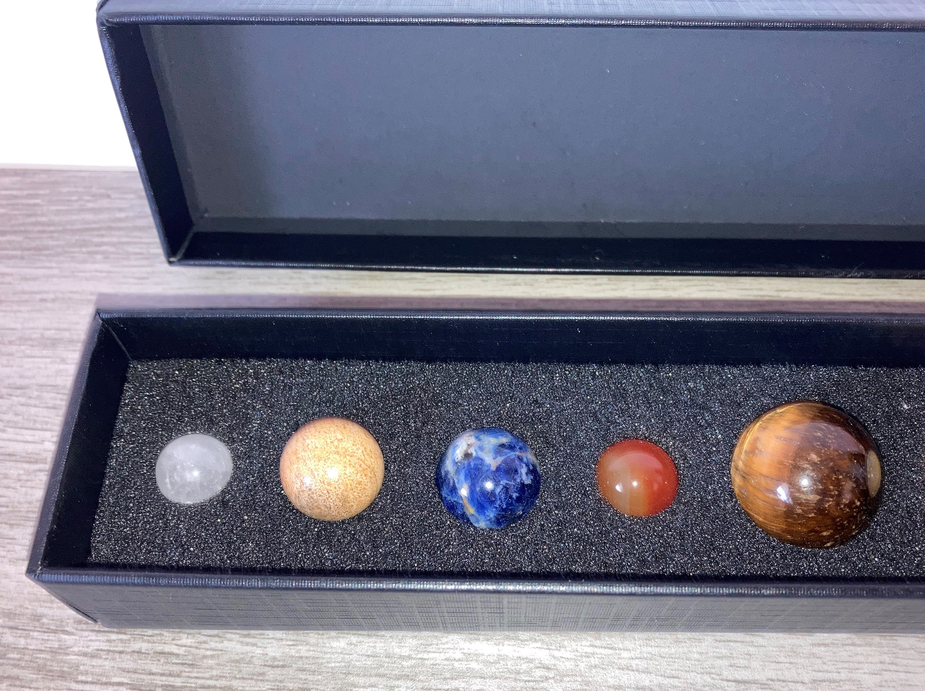 Mini Crystal Spheres Solar System in Gift Box // Crystal Planet Set ...