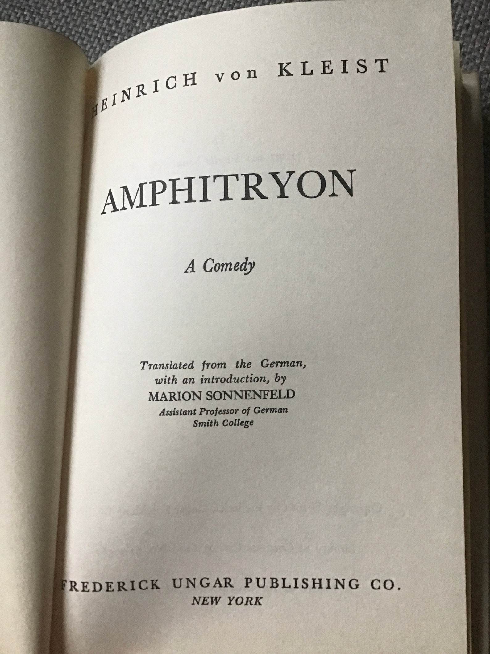 1960s Copy of Amphitryon by Heinrich Von Kleist - Etsy