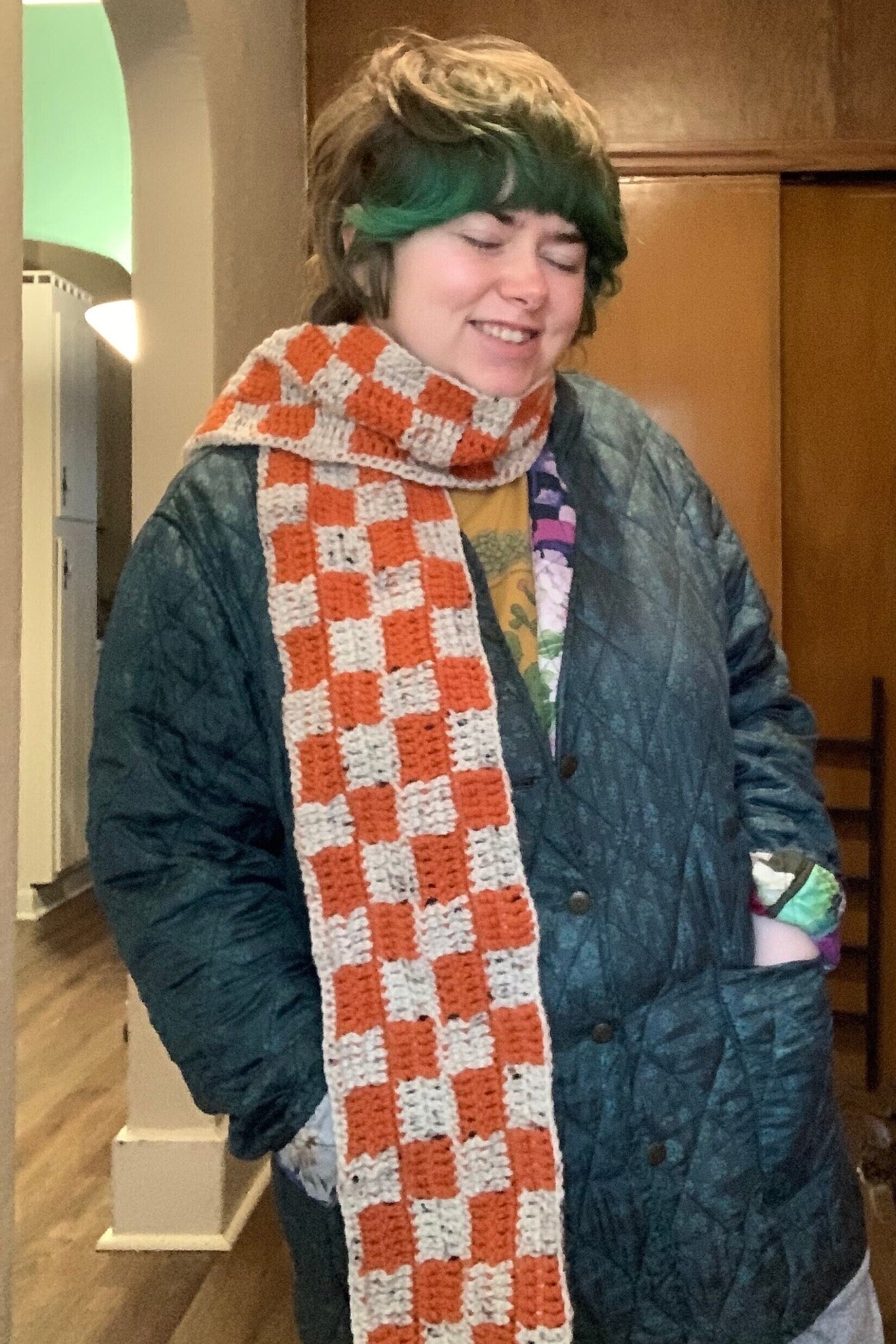 Checkered Scarf Crochet Pattern - Etsy