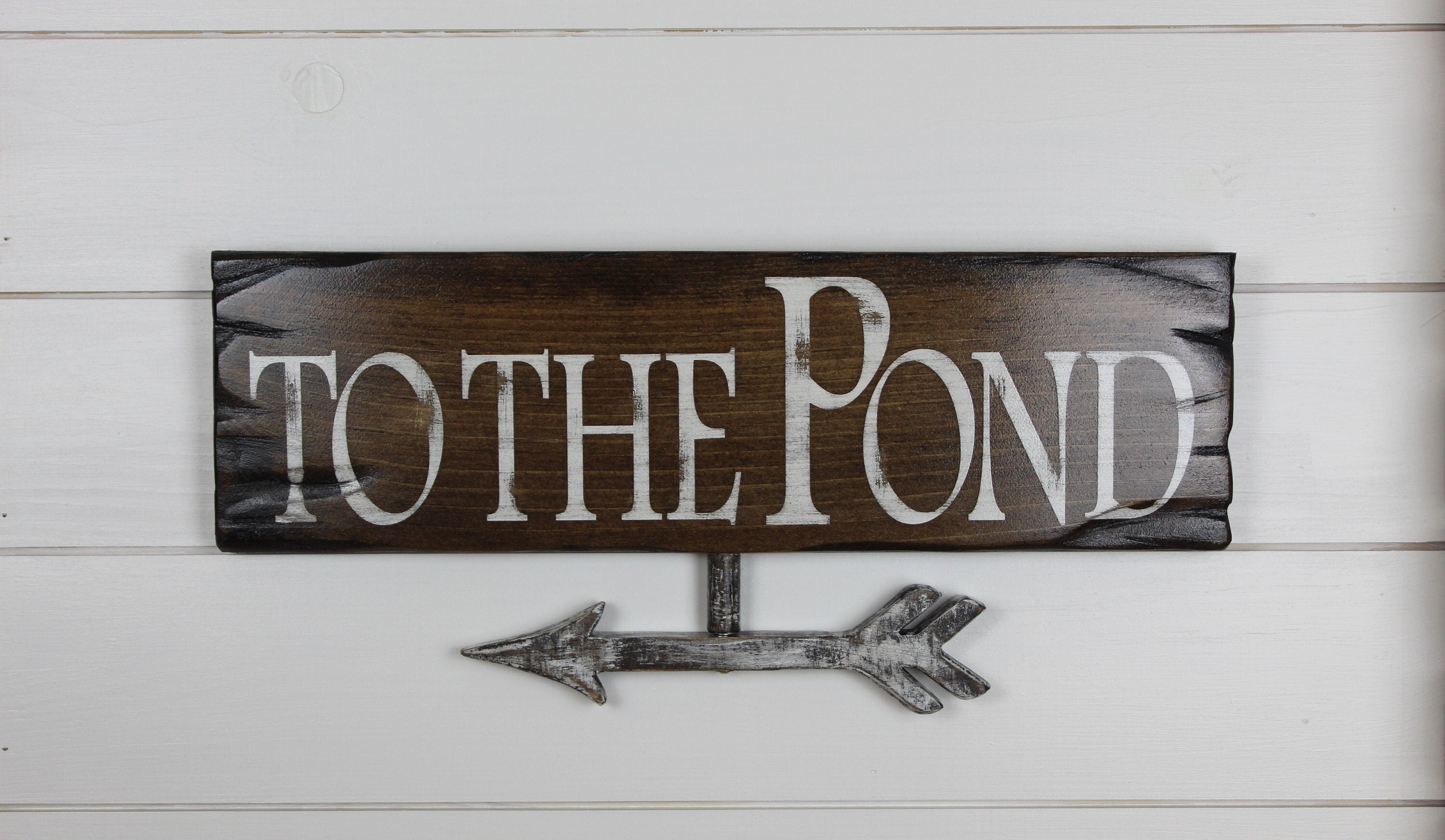 TO THE POND Pond Pond Sign Pond Decor Outside Decor | Etsy