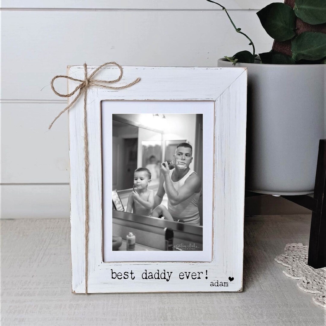 Best Daddy Ever Personalized Picture Frame, Daddy & Me Picture Frame ...