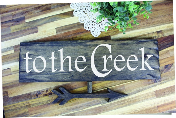 Wall Hangings Wall Décor Outdoor Decor Creek Signs Creek Directional ...