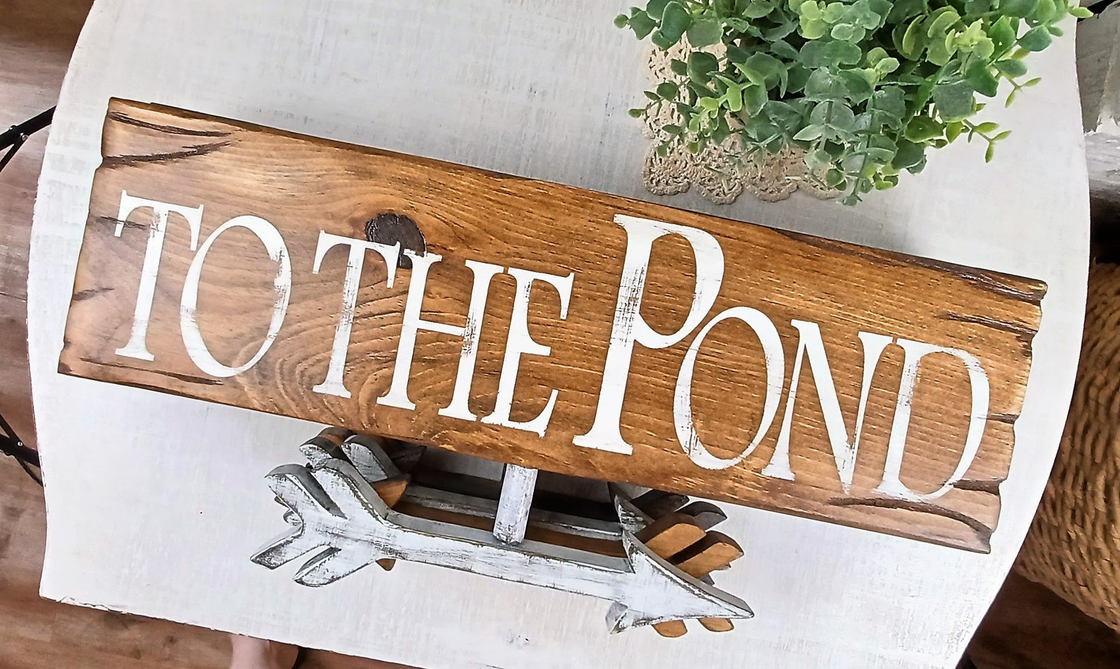 TO THE POND Pond Pond Sign Pond Decor Outside Decor | Etsy