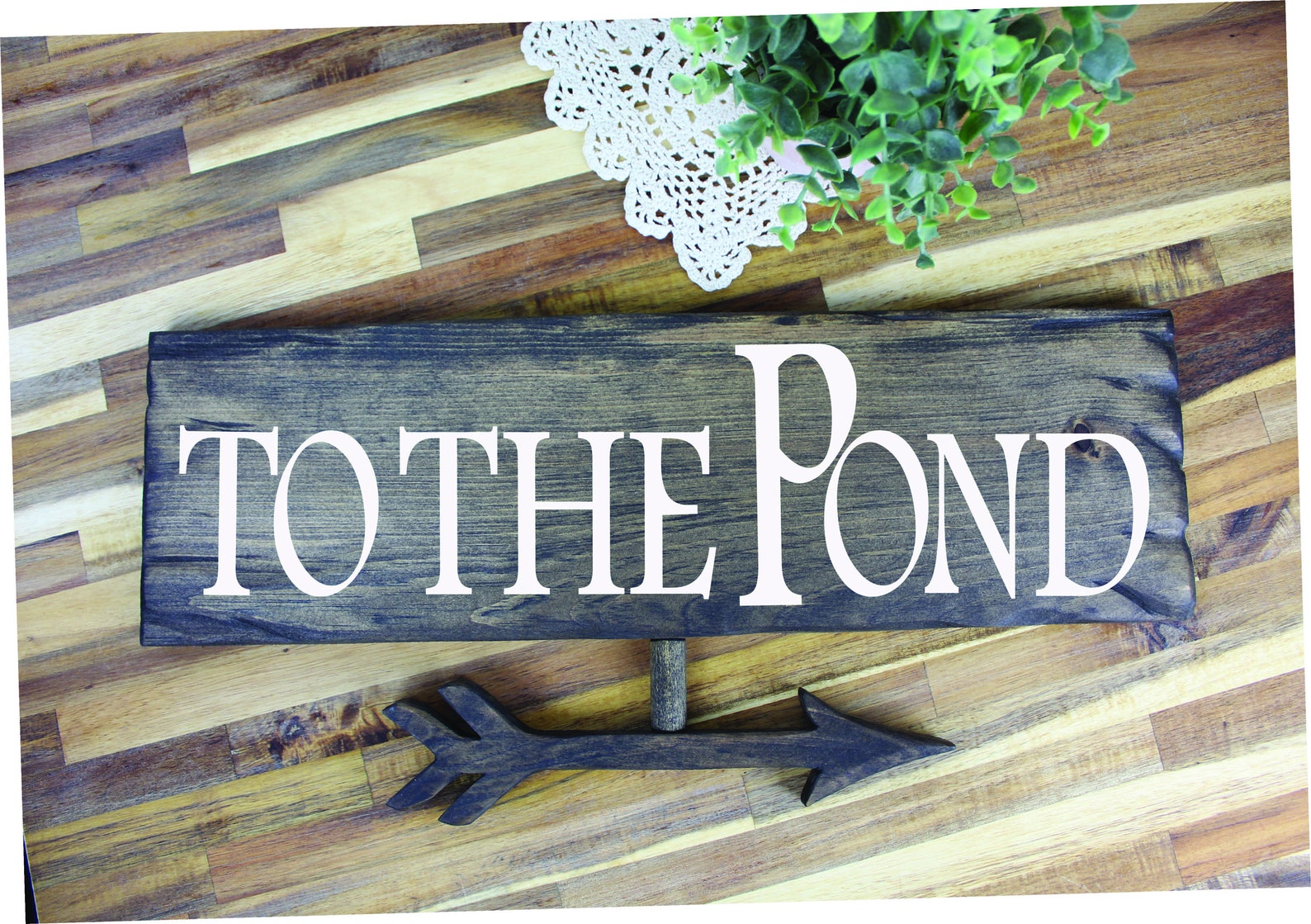 TO THE POND Pond Pond Sign Pond Decor Outside Decor | Etsy