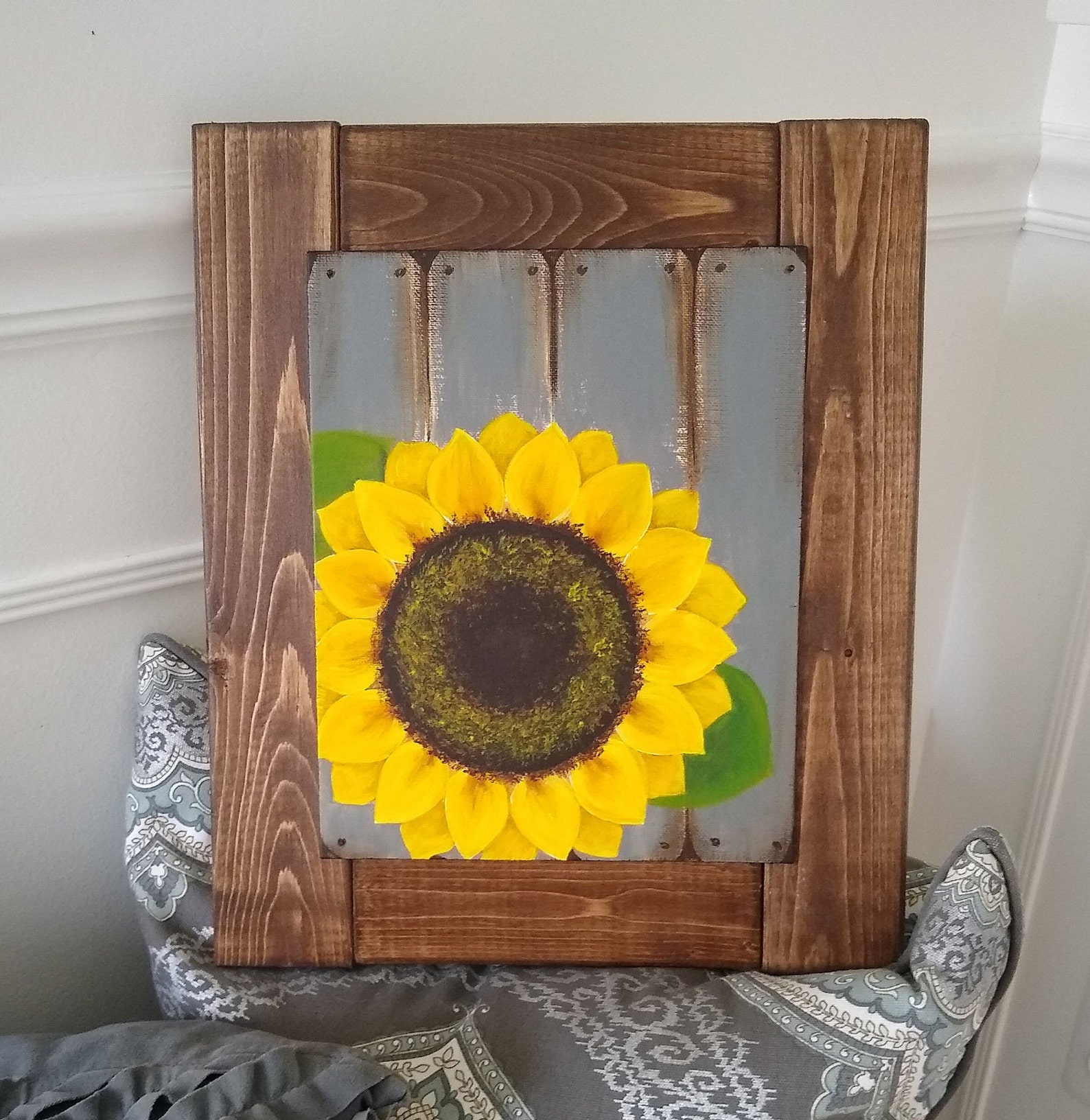 Sunflower Farmhouse Decor / Handpainted Sunflowers / Sunflower | Etsy